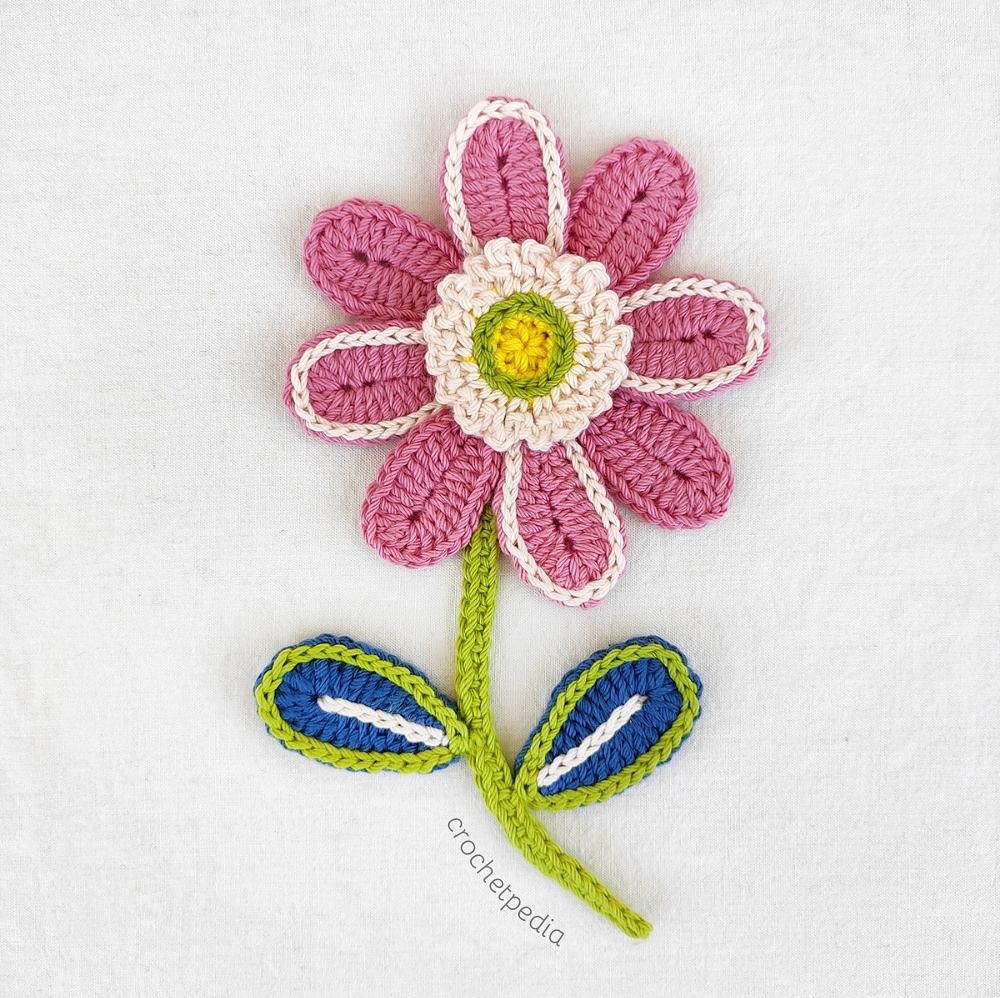 Adorable Crochet 8-Petal Flower Pattern For Beginners - The Patterns