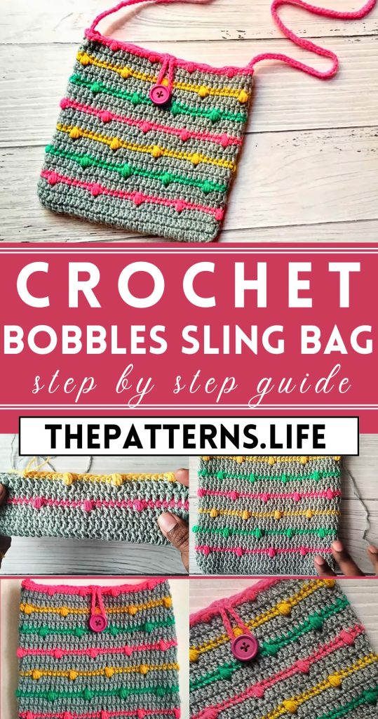 Lovely Crochet Colorful Bobbles Sling Bag Pattern - The Patterns