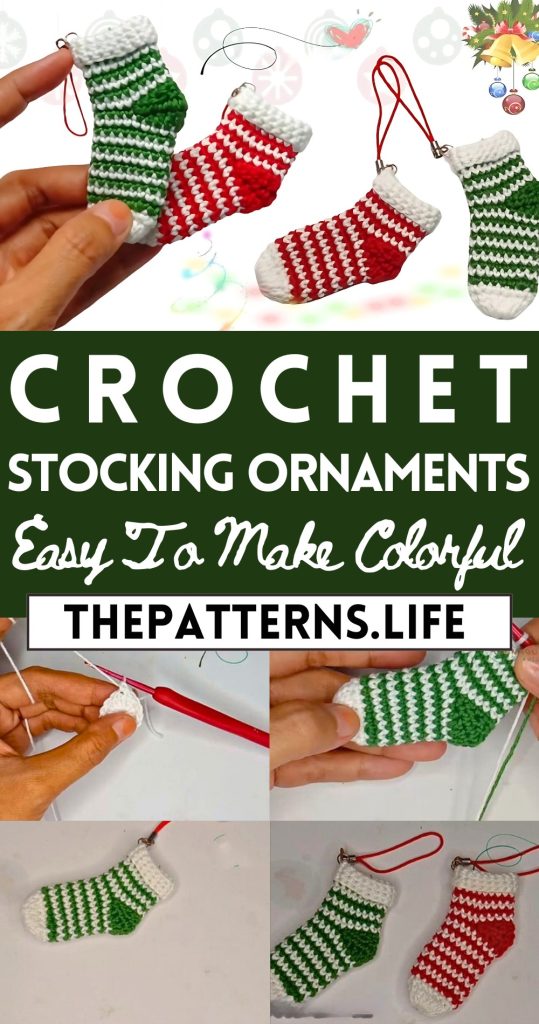 Crochet Christmas Stocking Ornaments Pattern For Christmas - The Patterns