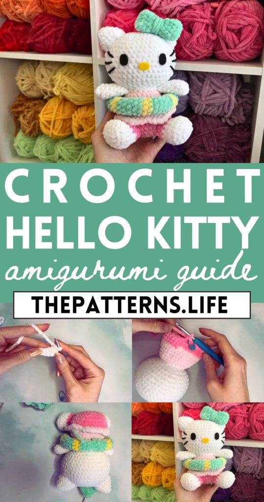 Crochet Easy Hello Kitty Tutorial For Sunny Season - The Patterns