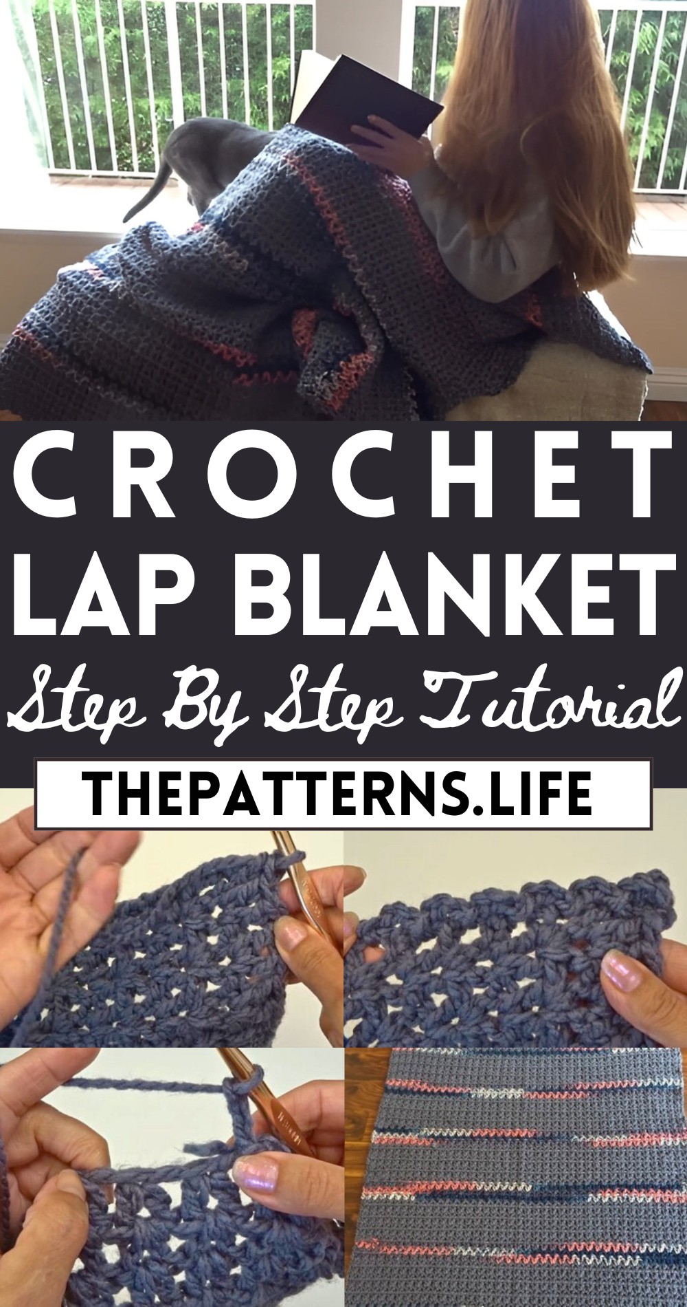 Crochet Easy Lap Blanket Free Step By Step Pattern - The Patterns