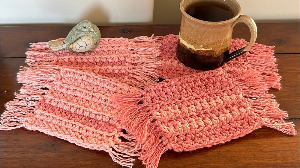 Crochet Moms Vintage Coasters Step By Step Pattern - The Patterns