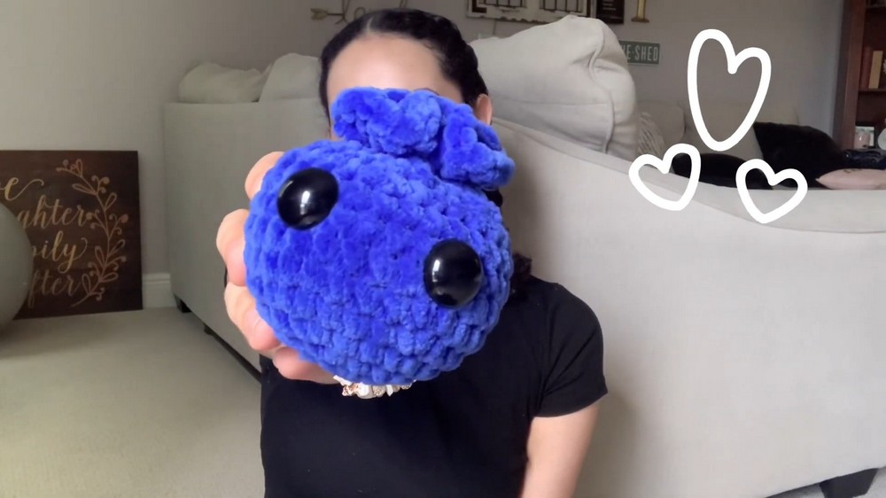 Cutest Crochet Blueberry Amigurumi With Small Ponytail - The Patterns