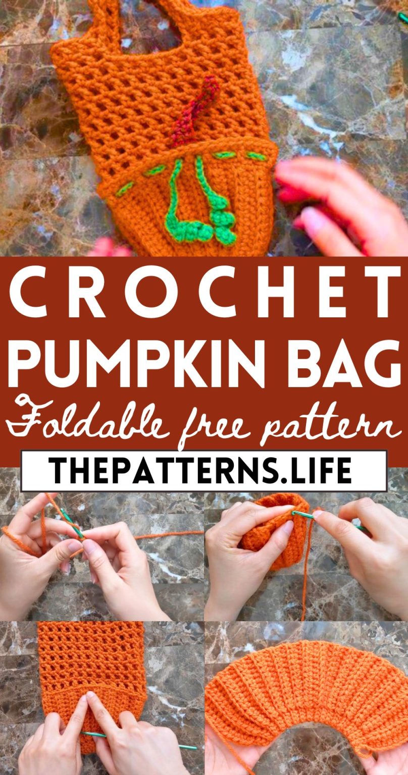 Adorable Crochet Foldable Pumpkin Bag Pattern - The Patterns
