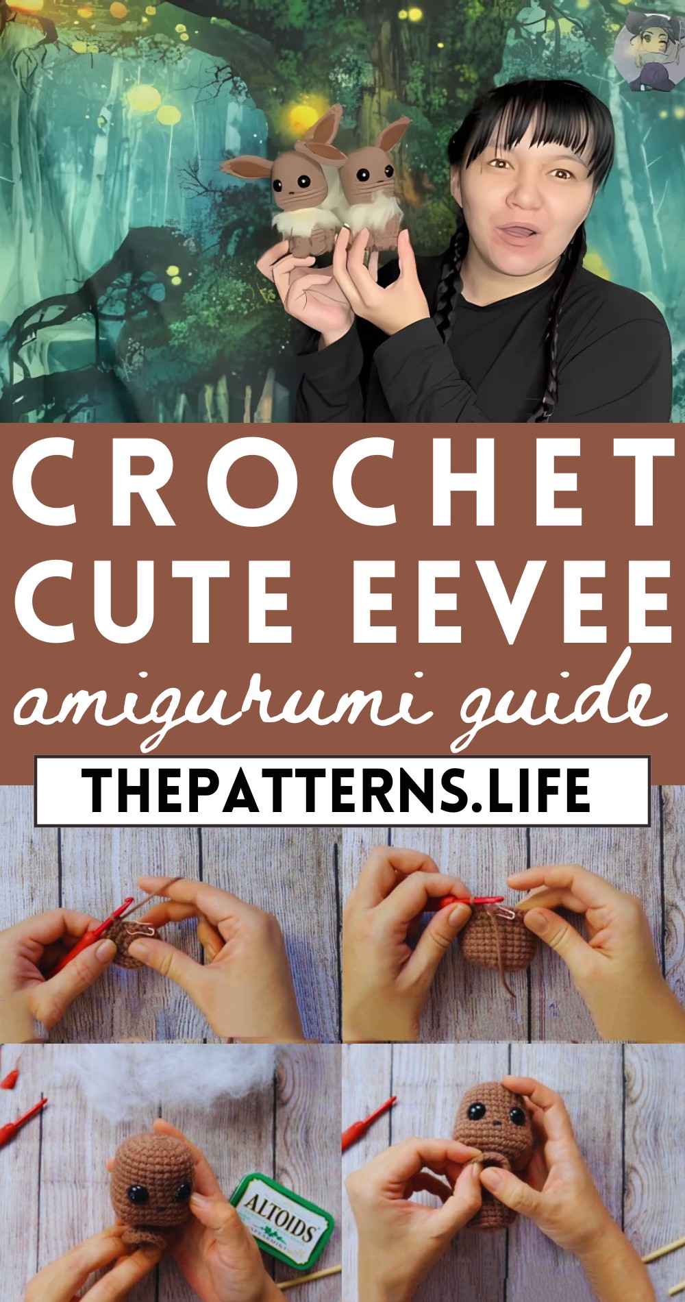 Step By Step Crochet Adorable Eevee Amigurumi Pattern - The Patterns