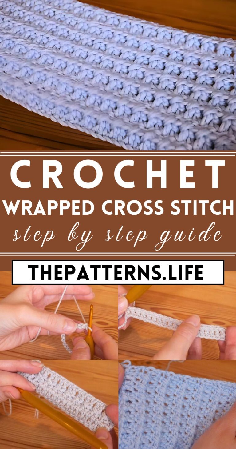 Crochet Wrapped Cross Stitch Easy Pattern for beginners - The Patterns