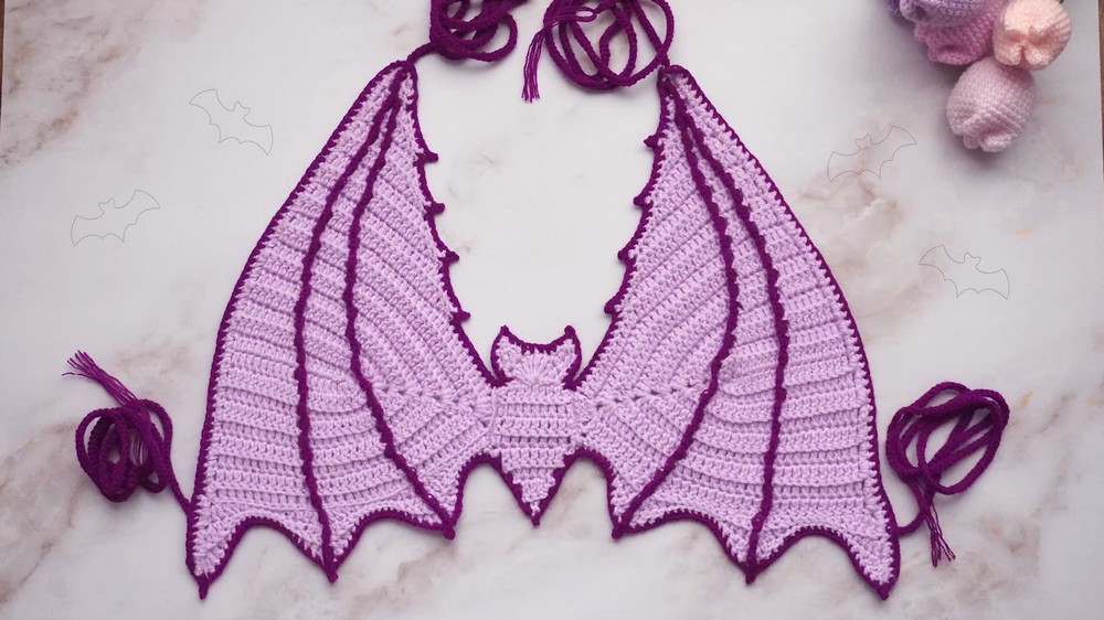 Crochet Bat Top Pattern For Halloween Wear - The Patterns