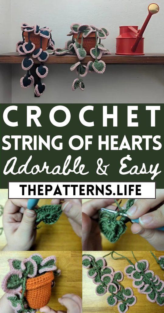 Crochet String Of Hearts Plant Easy Step By Step Pattern - The Patterns