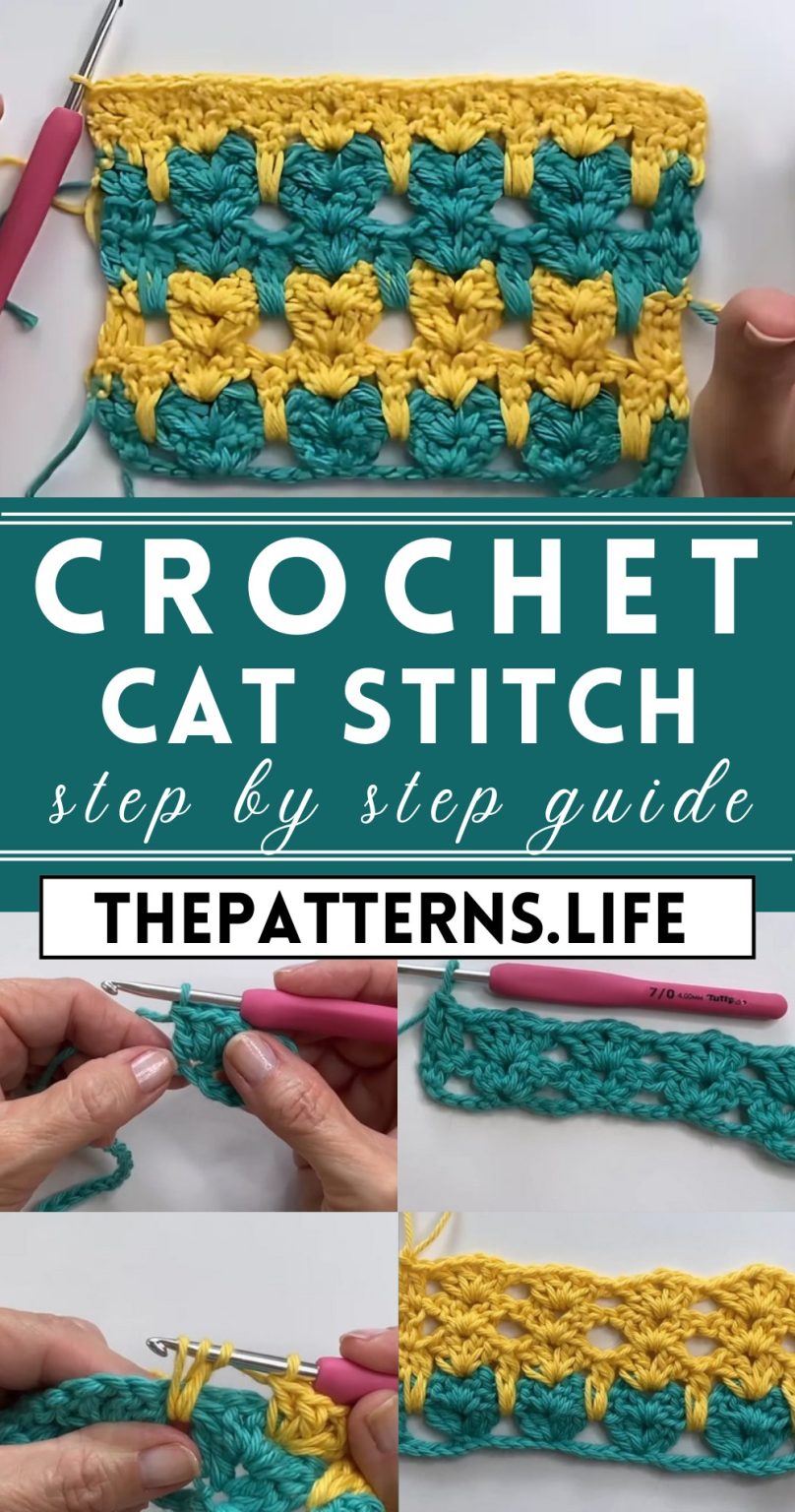 Cute & Easy Crochet Cat Stitch Pattern For Animal lovers - The Patterns