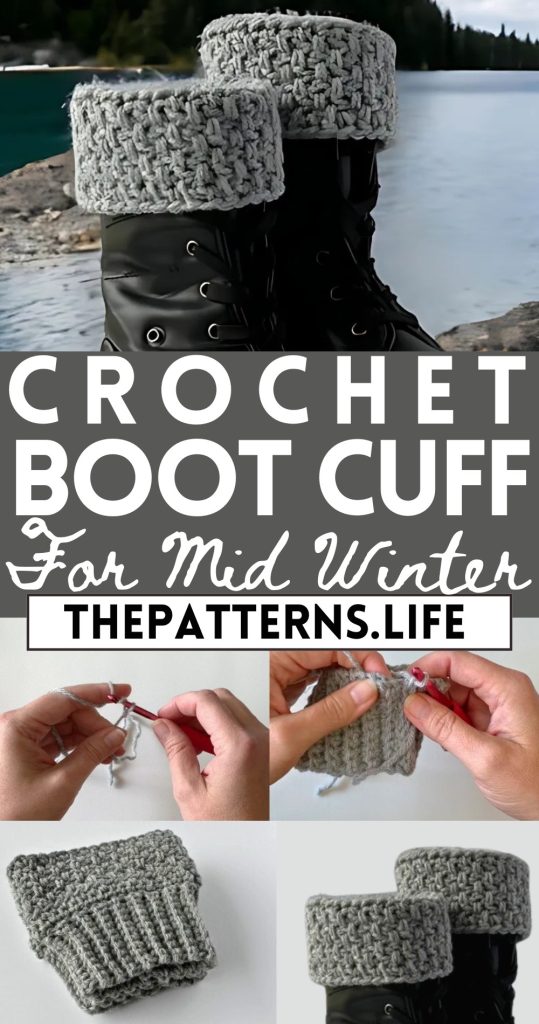 Stylish But Easy Crochet Boot Cuff Pattern For Mid Winter - The Patterns